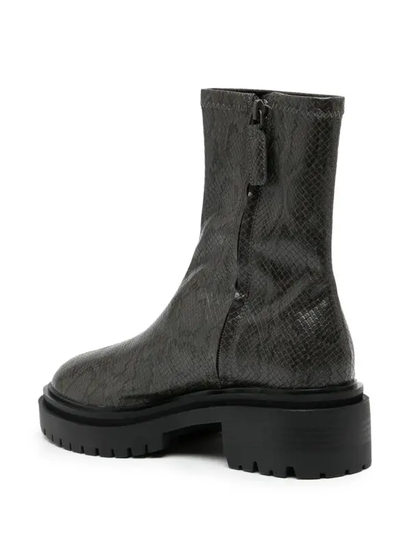 Senso Peyton Iii 50mm Snakeskin-effect Boots - Neutrals