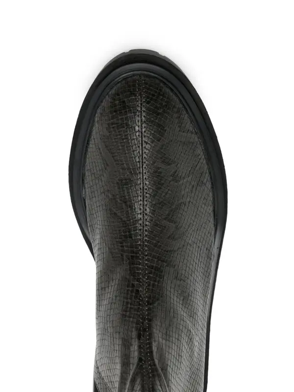 Senso Peyton Iii 50mm Snakeskin-effect Boots - Neutrals