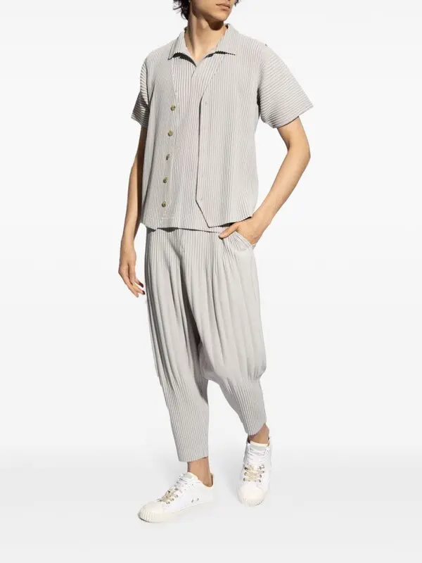 Issey Miyake Pleated Vest - Grey