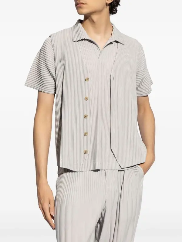 Issey Miyake Pleated Vest - Grey