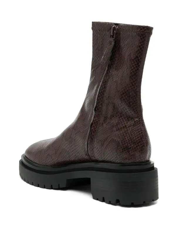 Senso Peyton Iii 50mm Snakeskin-effect Boots - Red