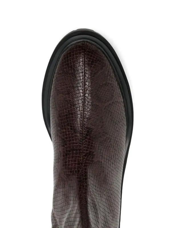 Senso Peyton Iii 50mm Snakeskin-effect Boots - Red