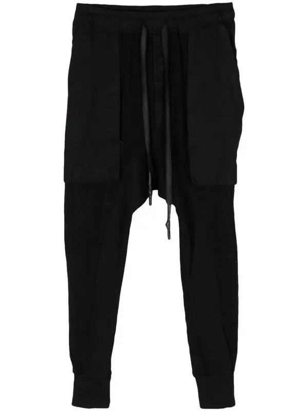 ISAAC SELLAM EXPERIENCE Cropped Drop-crotch Trousers - Black