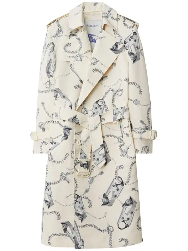 Burberry Knight Hardware Tricotine Trench Coat