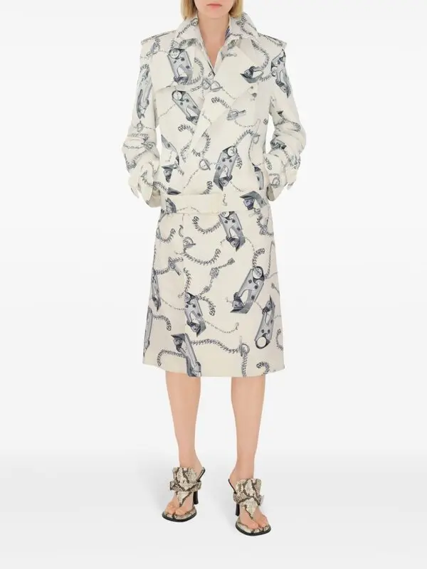 Burberry Knight Hardware Tricotine Trench Coat