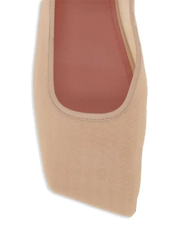 Amina Muaddi Crystal-embellished Ballerina Shoes - Neutrals