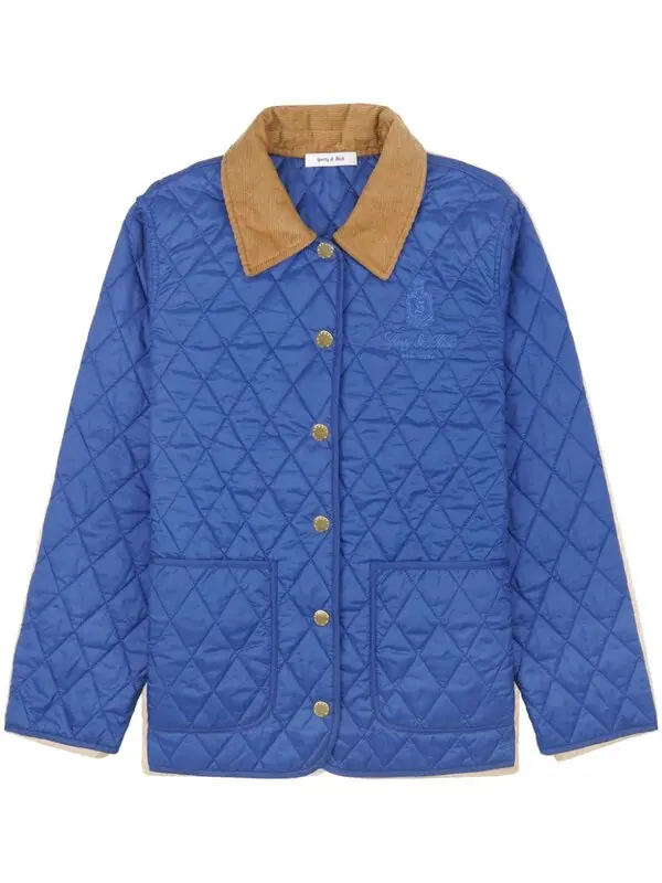 SPORTY & RICH Vendome Quilted Jacket - Blue