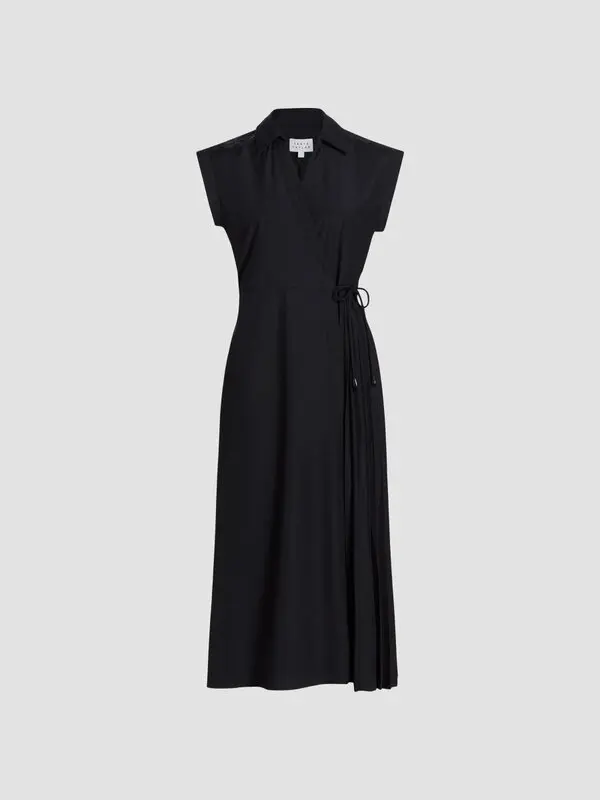 Tanya Taylor Shivon Pintucked Midi-dress - Black