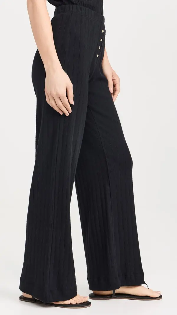 LESET Pointelle Boxer Pants - Black