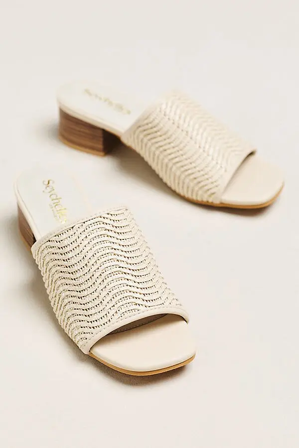 Seychelles Pepper Block-heel Sandals - Cream Woven