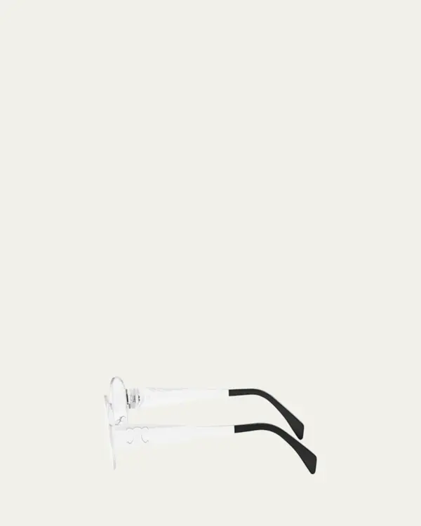 Celine Triomphe Metal Oval Eyeglasses