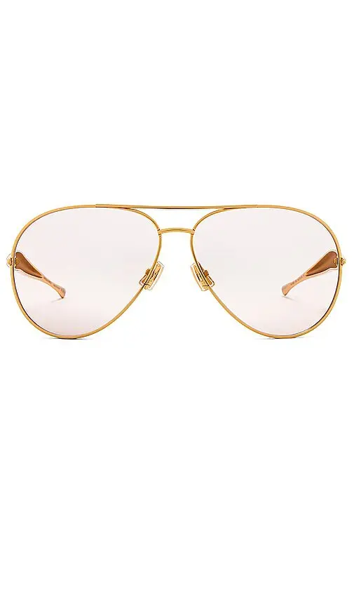 Bottega Veneta Sardine Aviator Sunglasses - Gold