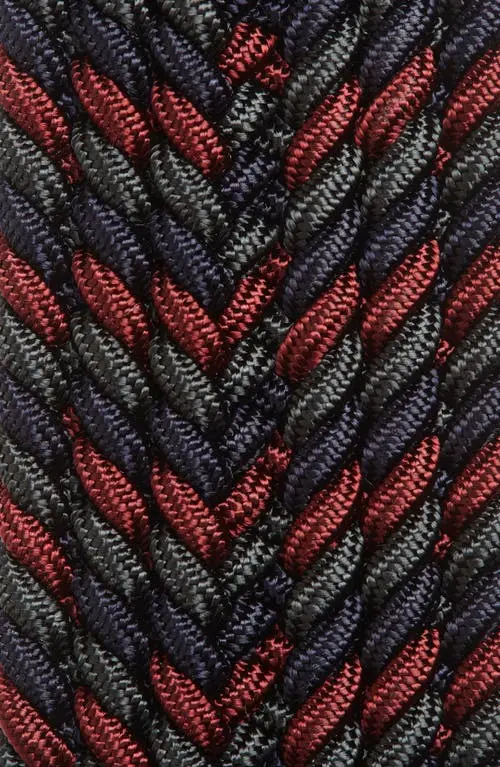 Torino Woven Belt - Navy/burgundy/grey