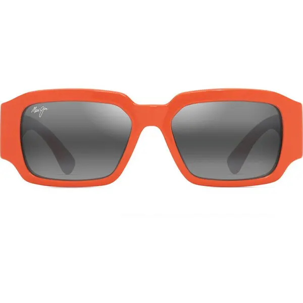 Maui Jim Kupale Rectangular Sunglasses - Shiny Orange