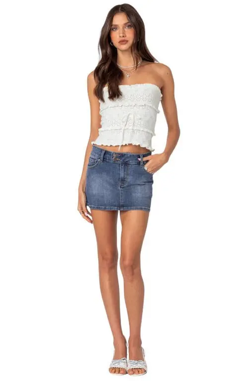 EDIKTED Eryn Denim Miniskirt - Blue