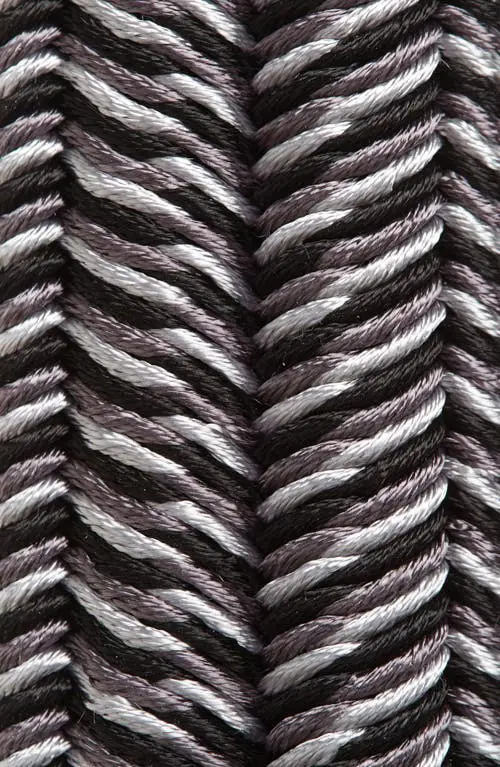 Torino Herringbone Woven Belt - Black/grey
