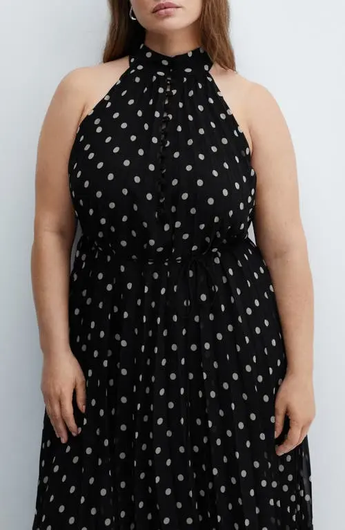 Mango Adela Tie Waist Midi Dress
