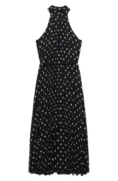 Mango Adela Tie Waist Midi Dress
