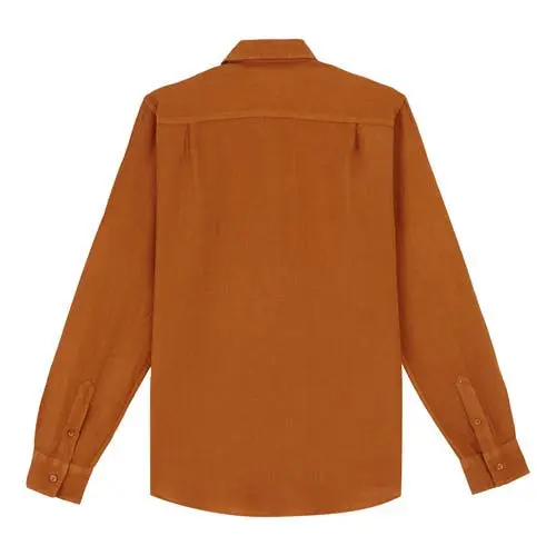 Vilebrequin Solid Linen Shirt - Caramel