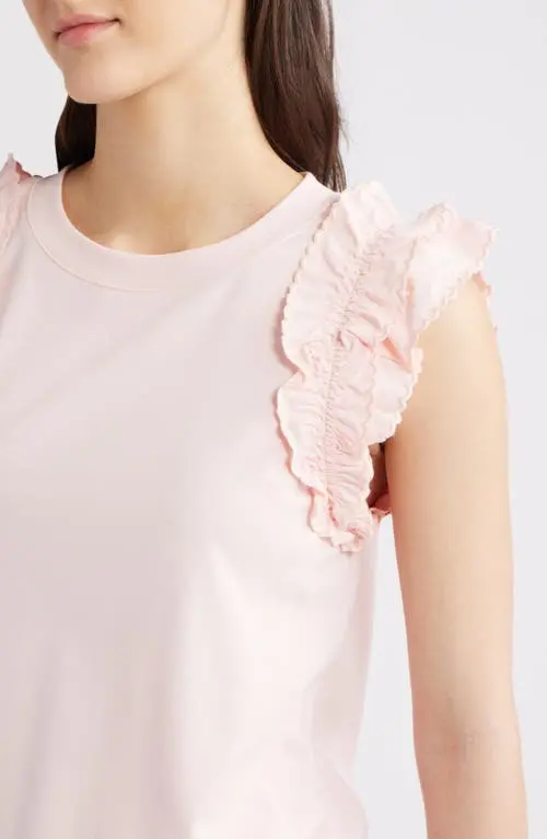 Wit & Wisdom Ruffle Sleeve Top - Whisper Pink