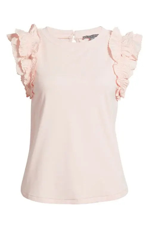 Wit & Wisdom Ruffle Sleeve Top - Whisper Pink