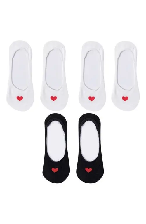 HIGH HEEL JUNGLE Assorted 3-pack No Show Socks - Black White