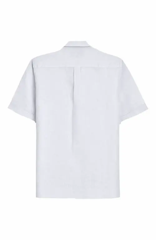 Vilebrequin Solid Linen Bowling Shirt - Blanc