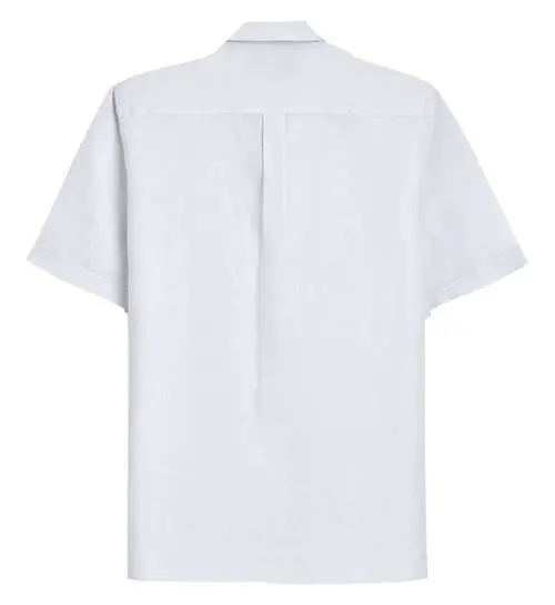Vilebrequin Solid Linen Bowling Shirt - Blanc