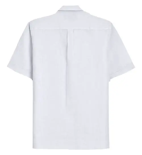 Vilebrequin Linen Solid Bowling Shirt - Blanc
