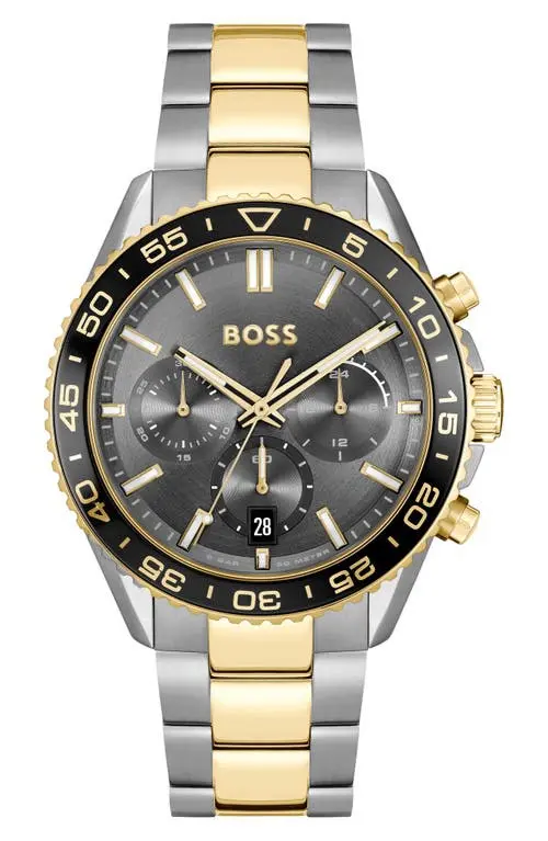 BOSS Runner Chronograph Bracelet Watch - Gray/black