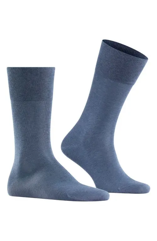 Falke Tiago Organic Cotton Dress Socks - Demin Melangen