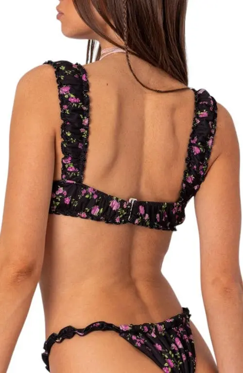 EDIKTED Floral Scrunch Underwire Bikini Top