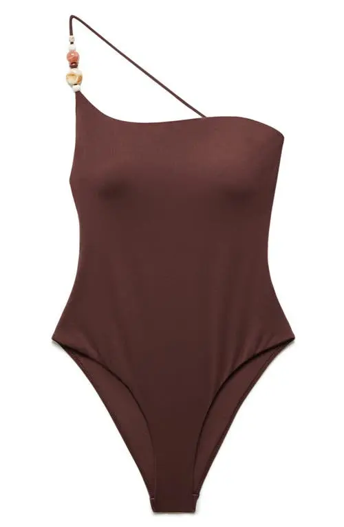 Mango Milena Strappy One-shoulder One-piece Swimsuit