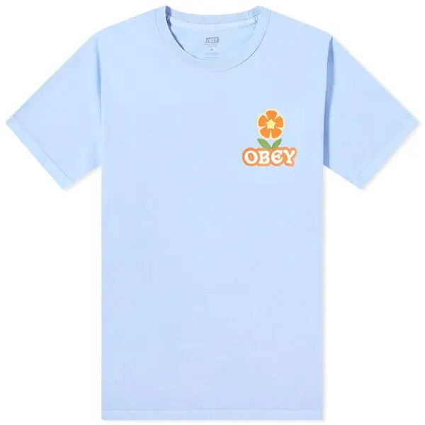 Obey Make Art Not War Flower T-shirt - Pigment Hydrangea