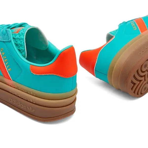 adidas gazelle silver green womens Gazelle Indoor Shoes Acid Mint/Flash Orange/Gum – Karen Walker