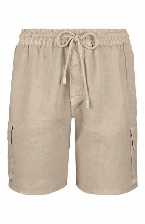 Vilebrequin Linen Bermuda Cargo Shorts - Safari