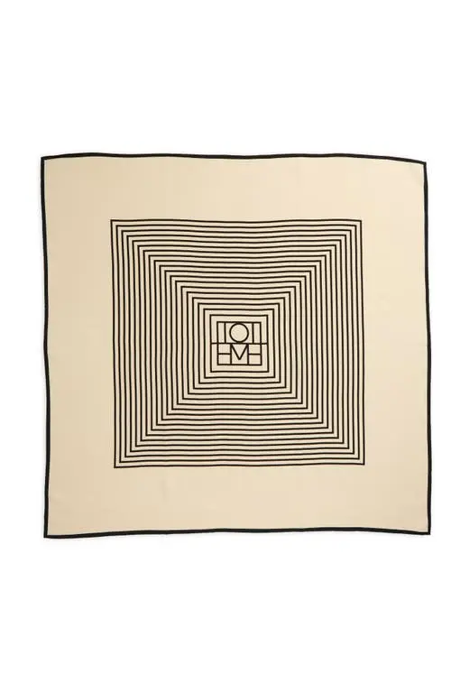 TOTEME Monogram Silk Scarf - Creme Monogram