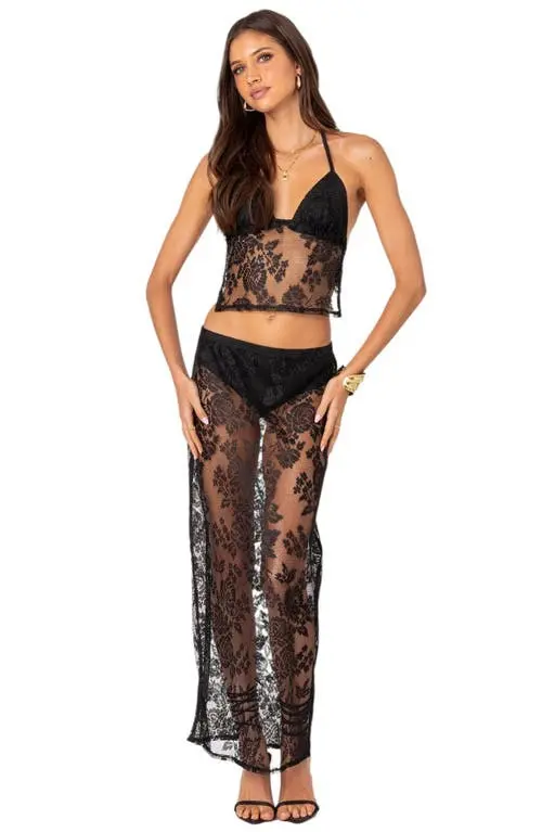 EDIKTED Bess Lace Halter Top