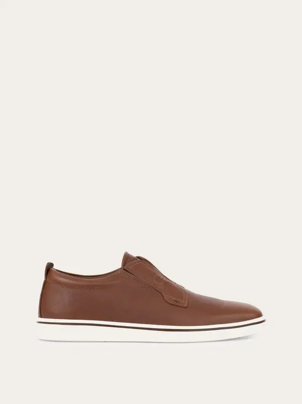 FERRAGAMO Derby Slip-on - Brown