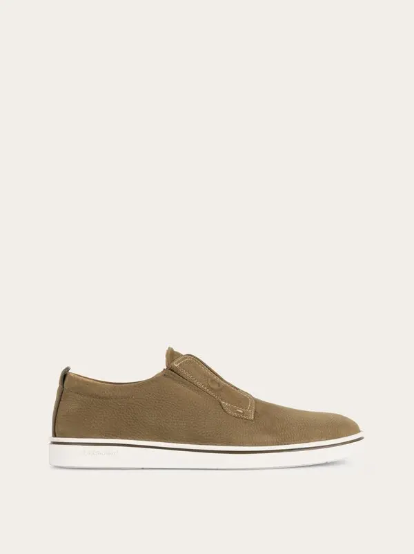 FERRAGAMO Derby Slip-on - Brown