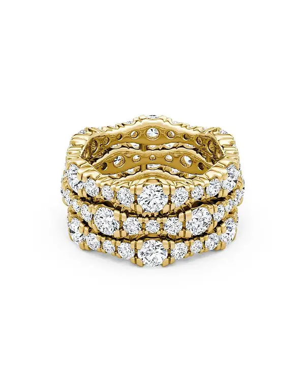 VRAI 4.65ctw Round Brilliant Diamond Pave Ring - K Yellow Gold