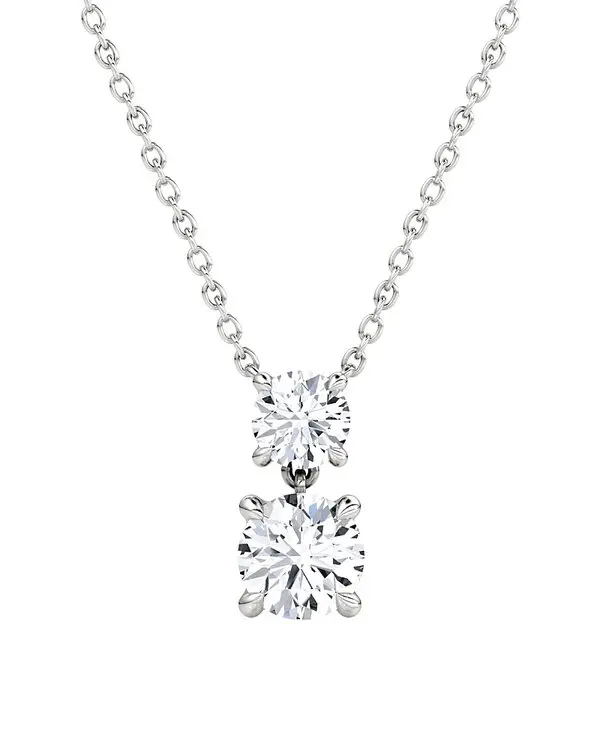 VRAI Signature Duo Drop 1.5ctw Lab Grown Diamond Necklace - K White Gold