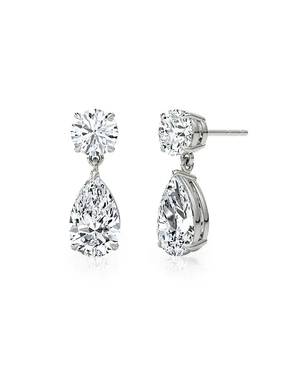VRAI Signature 1.5ctw Lab-grown Diamond Drop Earrings - White