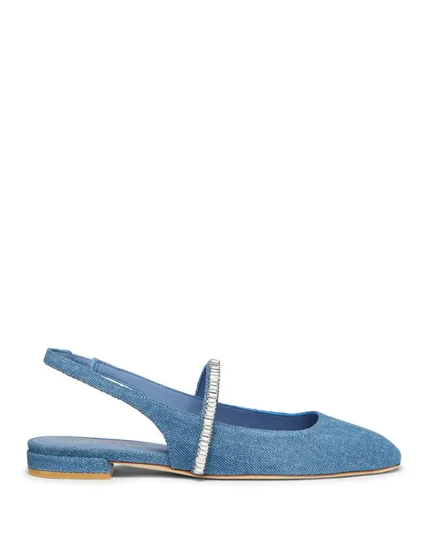 STUART WEITZMAN Stefanie Slingback Flats - Washed