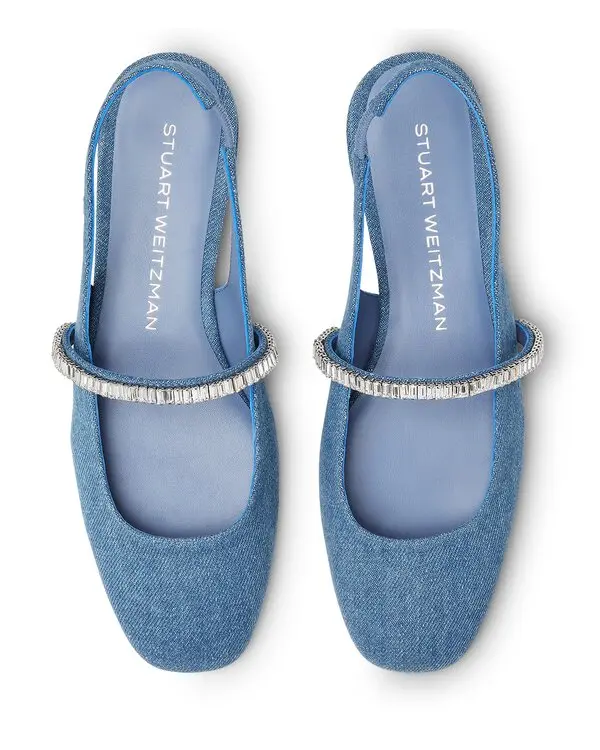 STUART WEITZMAN Stefanie Slingback Flats - Washed