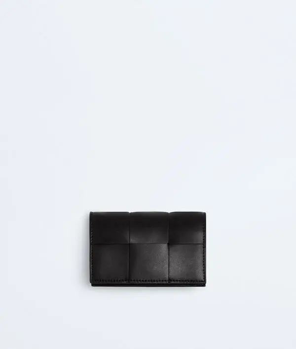 Bottega Veneta Cassette Business Card Case - Black