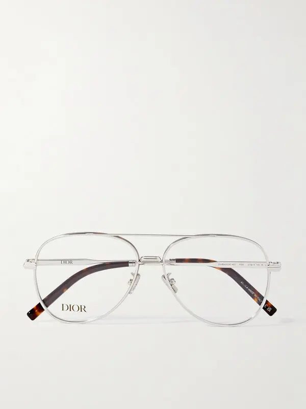 Dior Aviator-style Optical Glasses - Silver