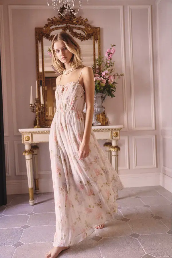 chinese dress ladies Vermella Cotton V-Neck Maxi Dress