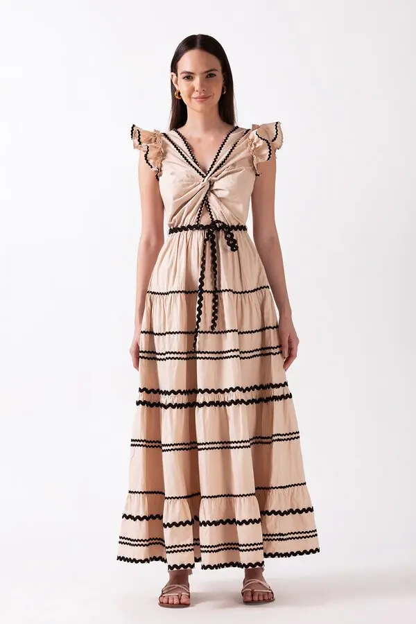 knee length dresses for ladies CELINA MOON Short Sleeve Floral Maxi Dress With Belt  VinNews  Recommendations