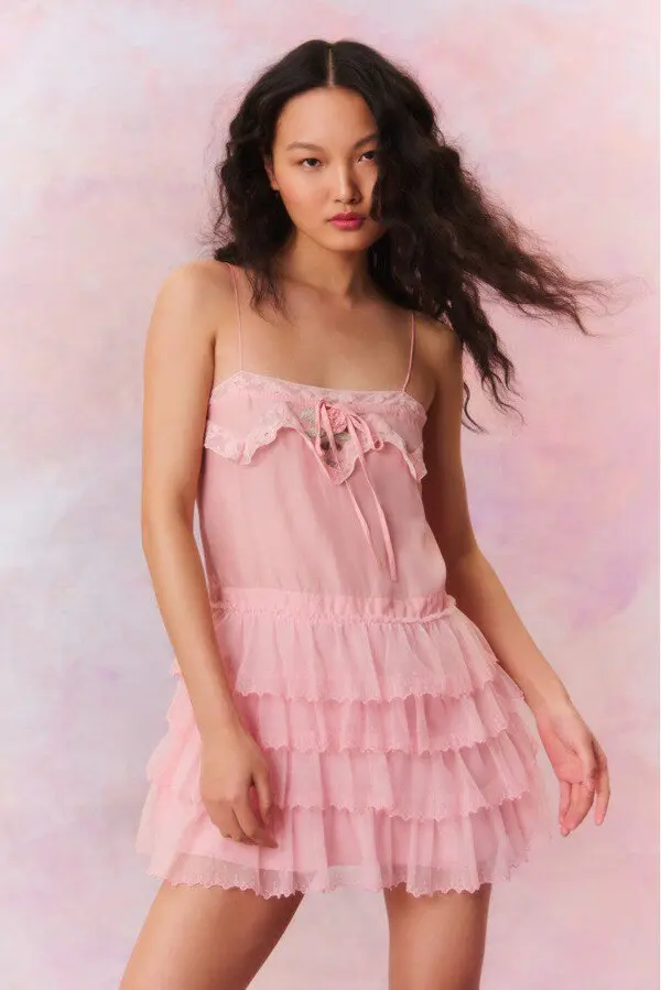 lace me up ruffle mini dress Windsor Ruffle Me Up Lace Halter Mini Dress